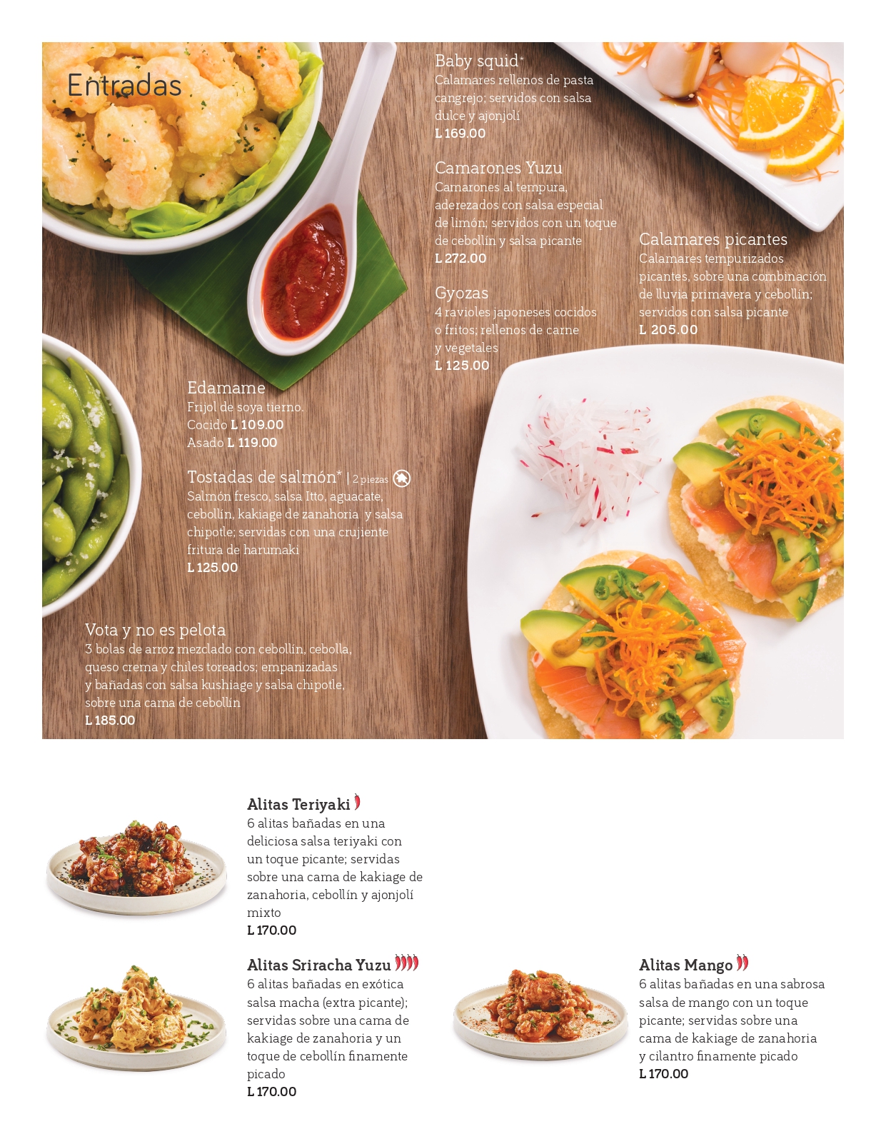 Entradas y Bebidas – Sushi Itto Web