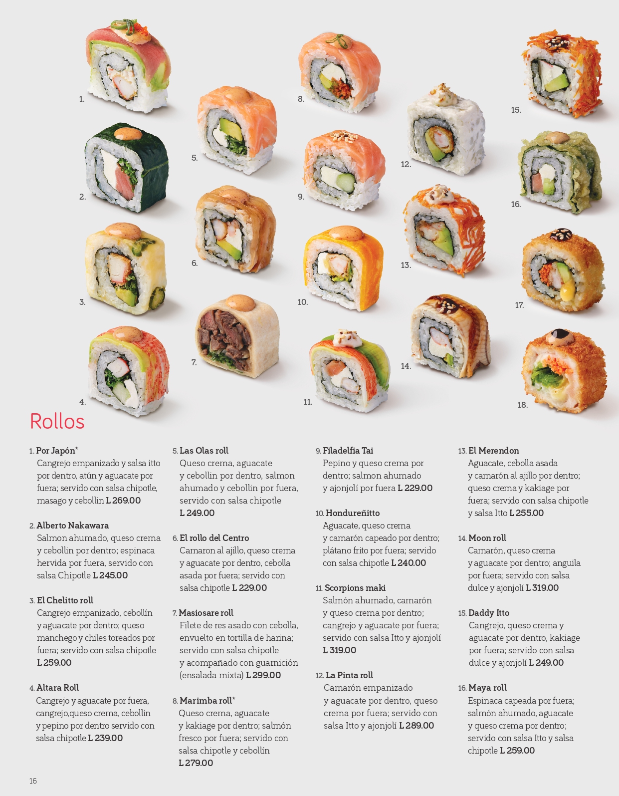 Rollos – Sushi Itto Web